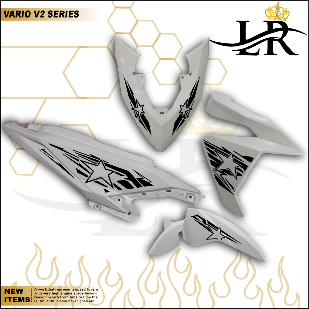 Jual V2 CUTTING STICKER STRIPING VARIASI VARIO LED OLD 125-150 SIMPLE STYLE COPY TRANSPARAN ...