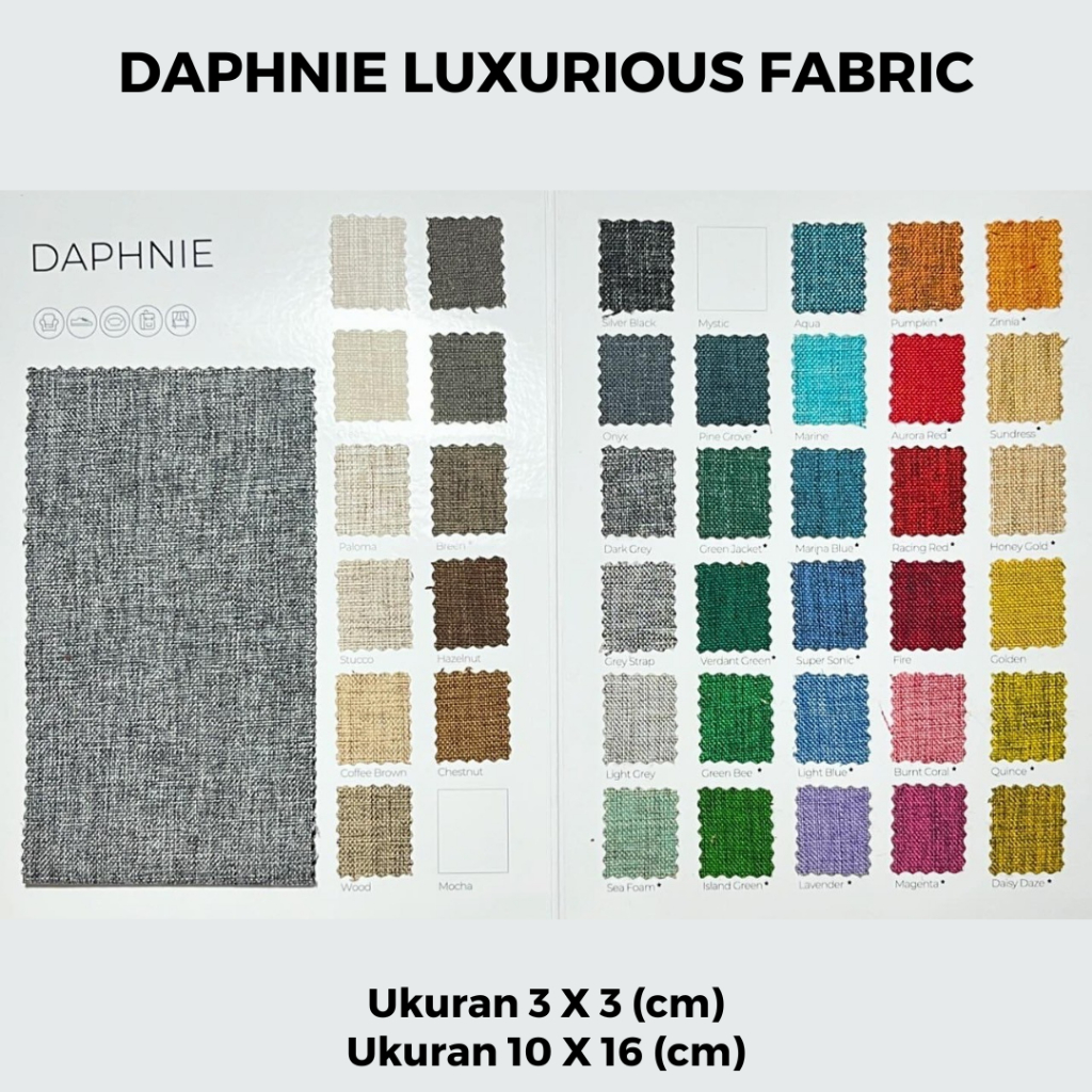 Jual Sample Material Kain Fabric Daphnie (1-23) | Material Interior ...