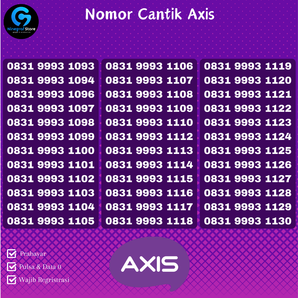 Jual Nomor Cantik Axis | Shopee Indonesia