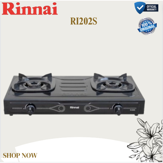Jual RINNAI KOMPOR GAS 2 TUNGKU RI 202S Kompor Gas/RI-202S/RI202S/202S ...