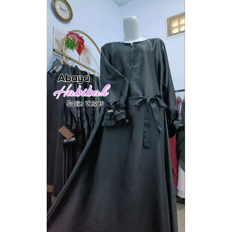 Jual ABAYA HABIBAH /GAMIS HITAM TEMBORO | Shopee Indonesia