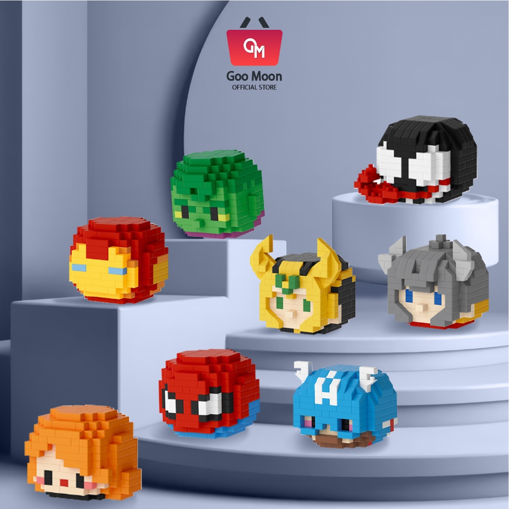 Jual GOO MOON - Block Superhero The Avengers Nano Block DAMO EGG brick ...