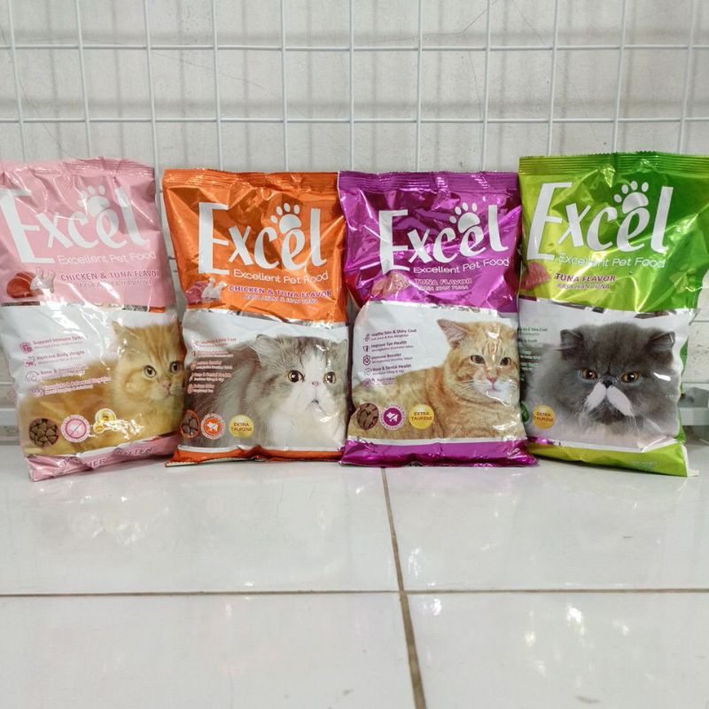 Jual Pakan Kucing Excel varian rasa tuna dan chicken 500g | Shopee ...