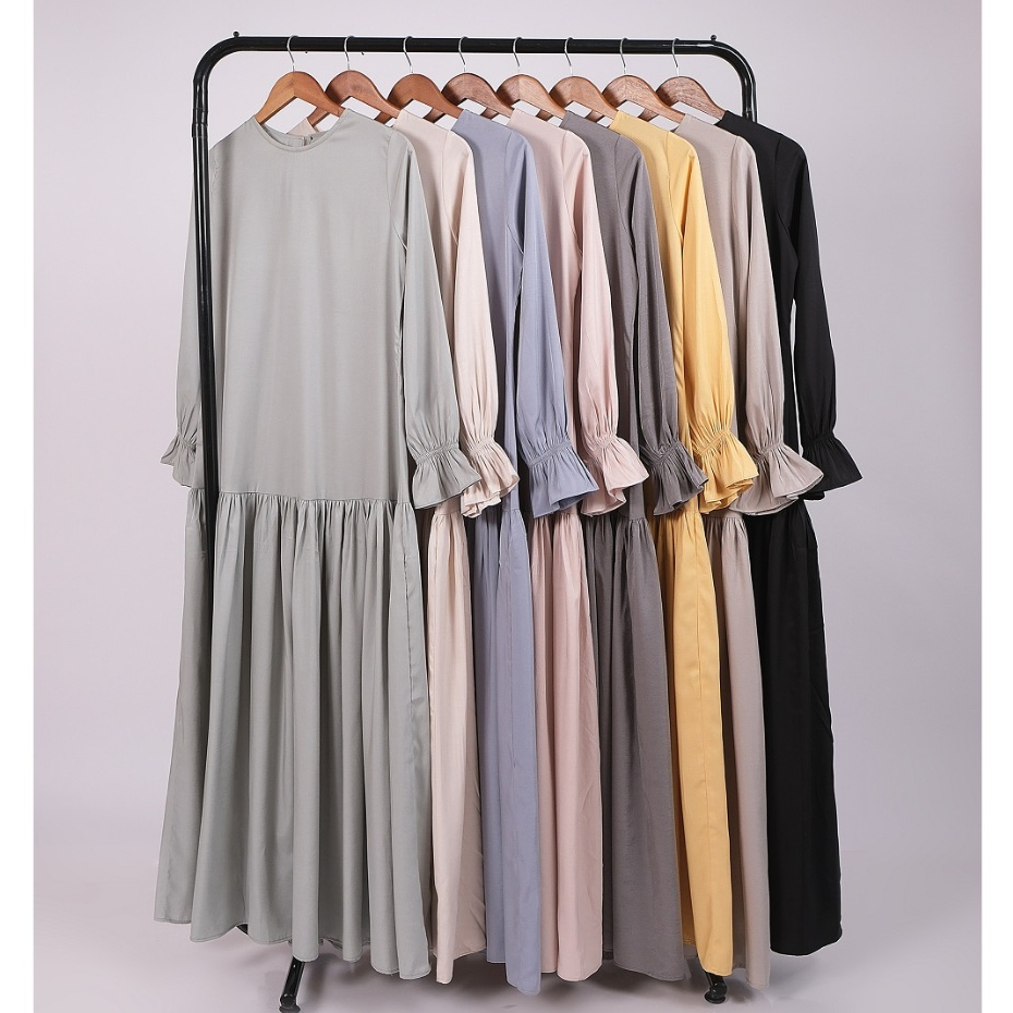 Jual Le Khari Thessa Gamis Bahan Cotton Silk Gamis Busui Gamis Size S ...