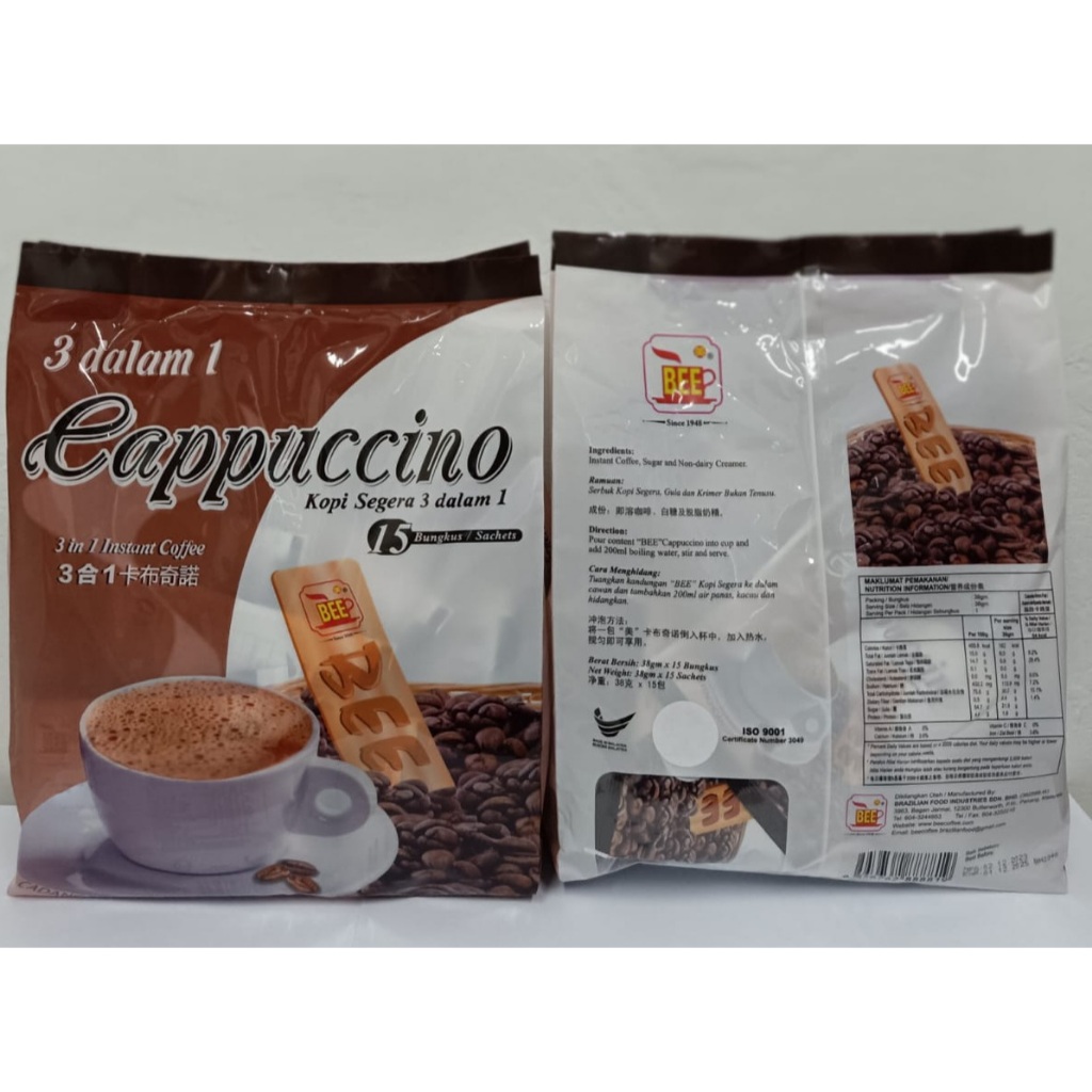 Jual Kopi BEE Cappucino 3 in 1 Malaysia | Shopee Indonesia