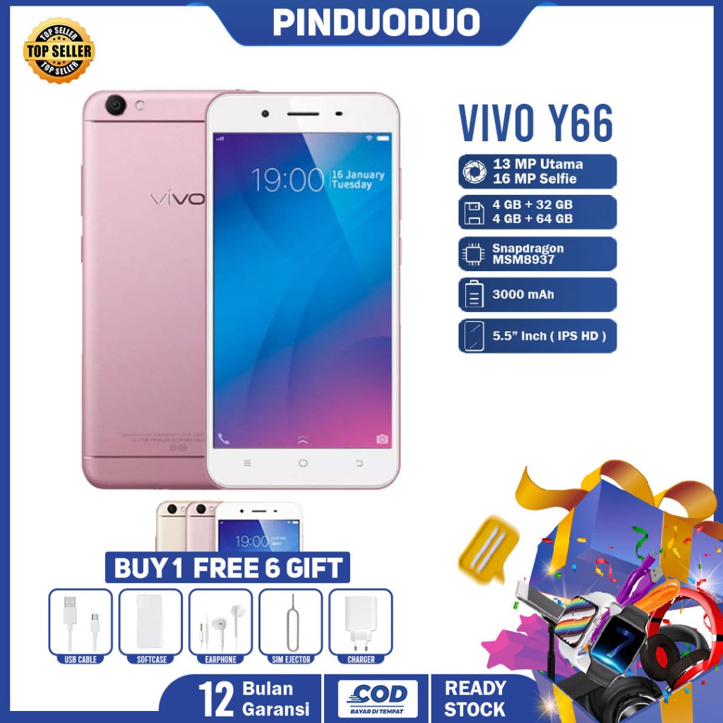 Jual VIVO Y66 4/64GB Bergaransi | Shopee Indonesia