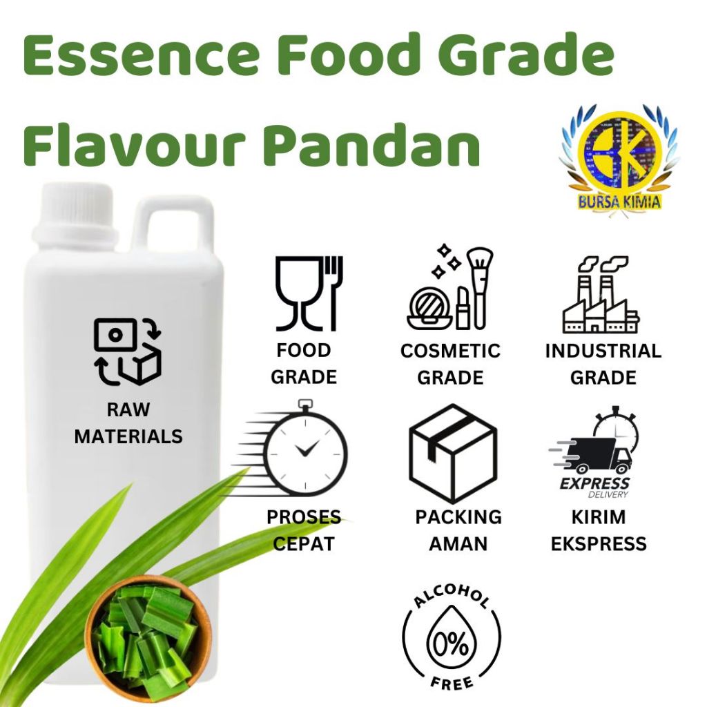 Jual Pengharum Makanan Essence Flavour Food Grade Pandan 100gr / Perisa ...