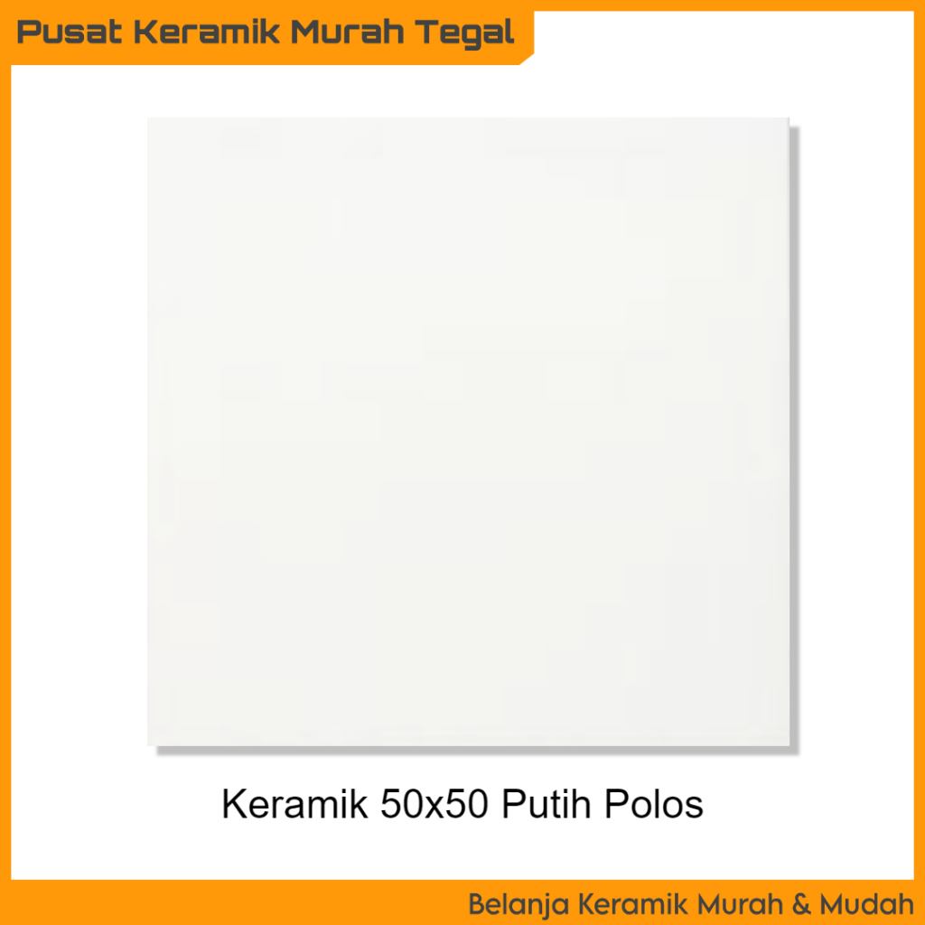Jual Keramik Lantai Mengkilap 50x50 Putih Polos Glossy White (Tegal ...