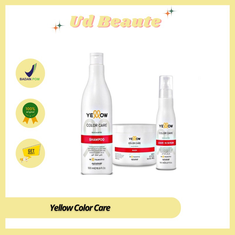 Jual Yellow Color Care Shampoo Masker Leave in Serum | Shopee Indonesia