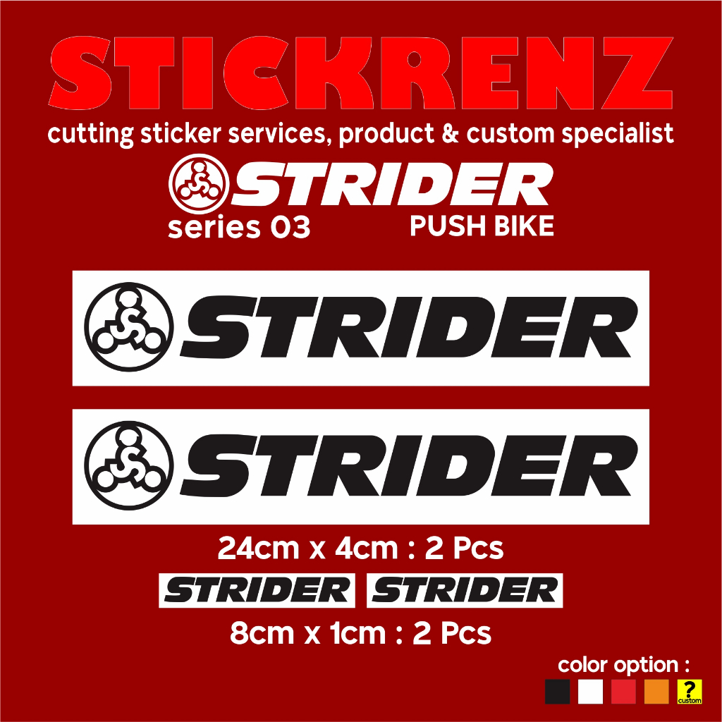 Jual Cutting Sticker Stiker Frame Sepeda Pushbike Strider 03 Custom ...