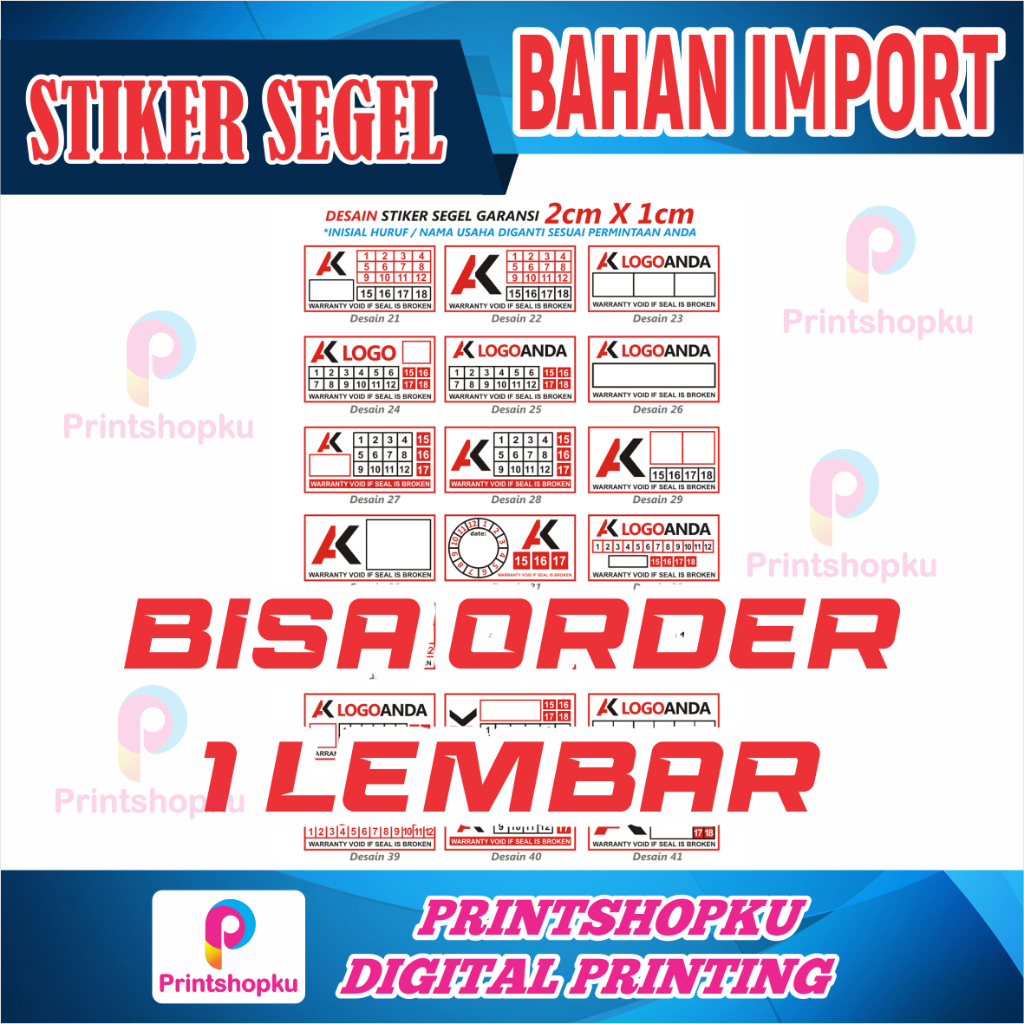 Jual STIKER SEGEL GARANSI PECAH TELUR SIAP PAKAI BISA 1 LEMBAR | Shopee ...