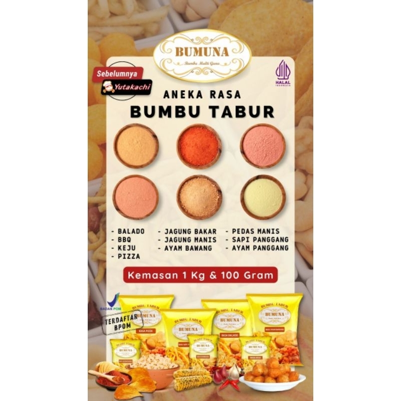 Jual BUMBU TABUR INSTAN ANEKA RASA SERBAGUNA VARIAN 100Gr Bumuna Bubuk ...