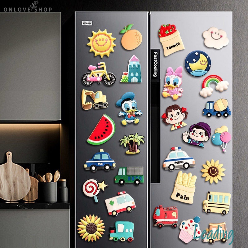 Jual Stiker Kulkas Magnet Lucu Kartun Tempelan Tidak Memudar Stiker ...