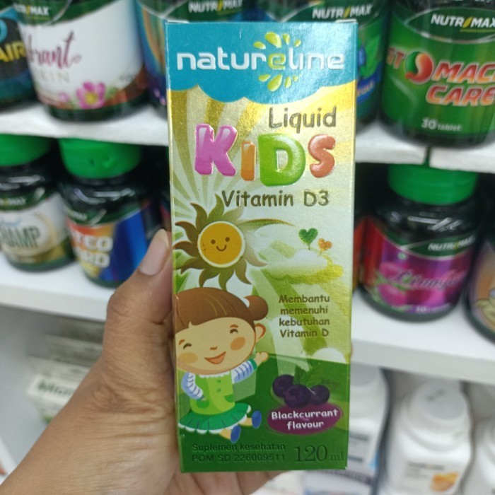 Jual Natureline Liquid Kids vitamin D3 120 ml vitamin D3 400 IU Syrup ...