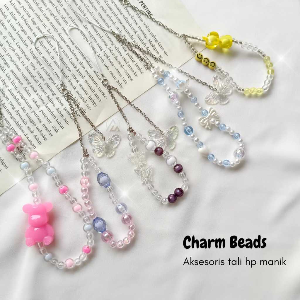 Jual Aksesoris Tali Manik-Manik Charm Beads Phone Aesthetic Butterfly ...