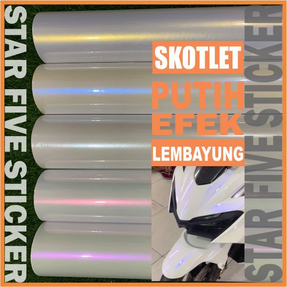 Jual Sticker Stiker Putih Lembayung Merah Biru Hijau Lavender Gold ...