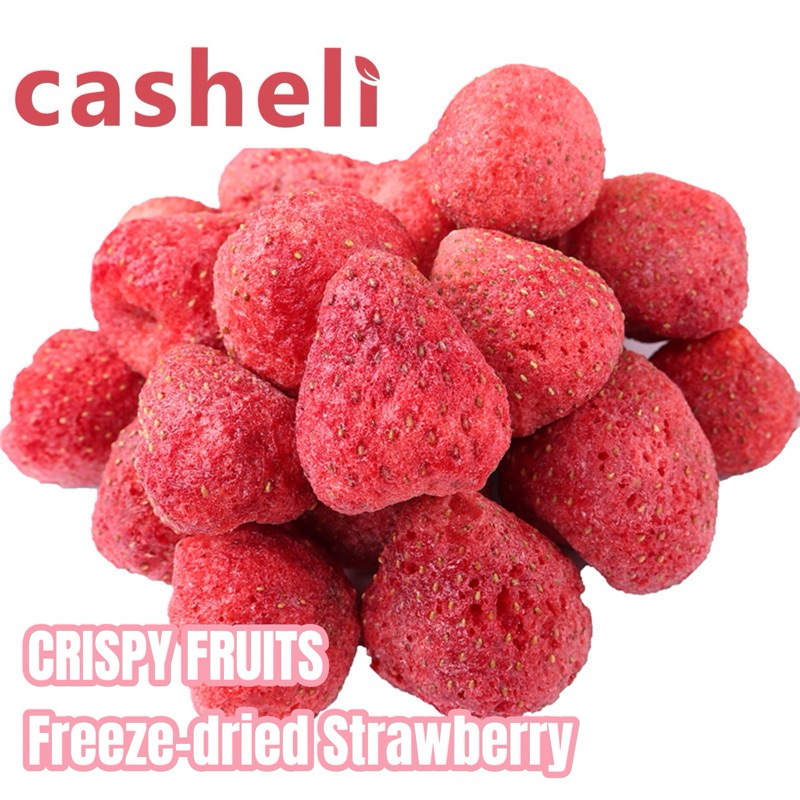 Jual casheli Strawberry Kering Freeze Dried Utuh Premium Fresh Baru Crispy Original Sweet Taste ...