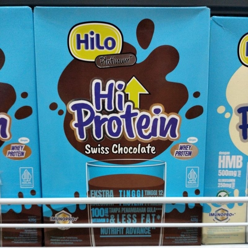 Jual hilo platinum hi protein coklat 420gr free gelas | Shopee Indonesia