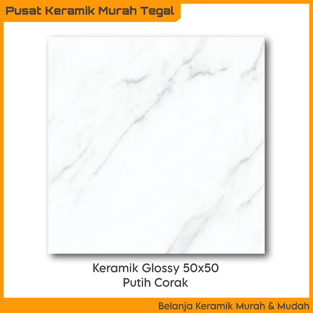 Jual Keramik Lantai Mengkilap 50x50 Alice Grey Motif Marmer Putih ...