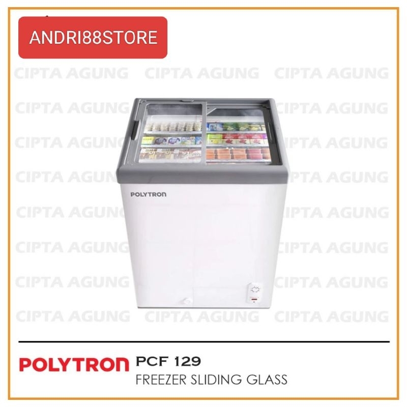 Jual BOX FREEZER POLYTRON 100 LITER PCF 129 SLIDING GLASS | Shopee ...