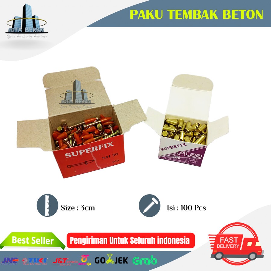 Jual PAKU TEMBAK BETON / PAKU RAMSET SUPERFIX | Shopee Indonesia