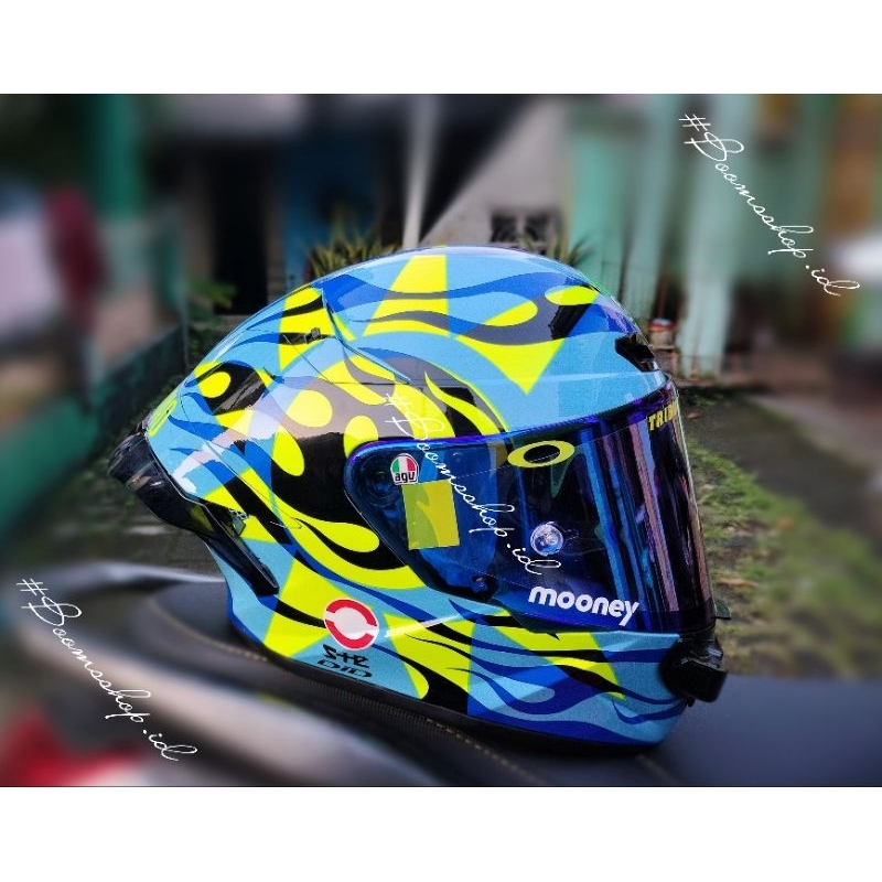 Jual helm kyt tt course repaint livery vr46 winter test | Shopee Indonesia
