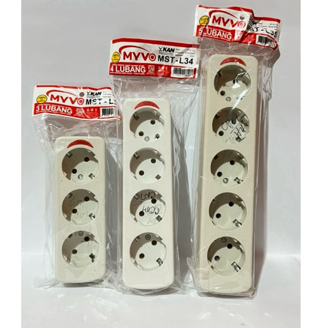 Jual Stop Kontak Terminal Arde Colokan Listrik Kabel Extension MYVO 3 ...