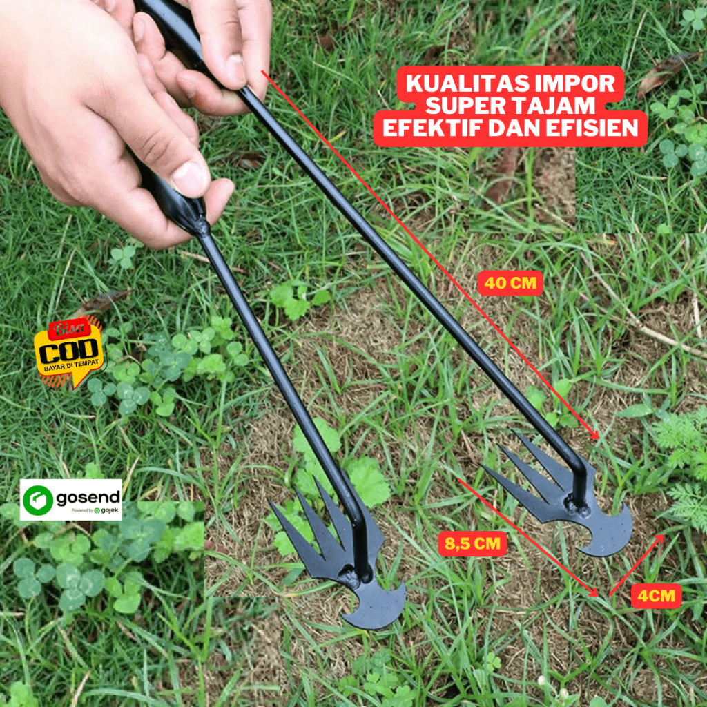 Jual Garpu Taman Pencabut Rumput Liar Weeding Garu Black import ...