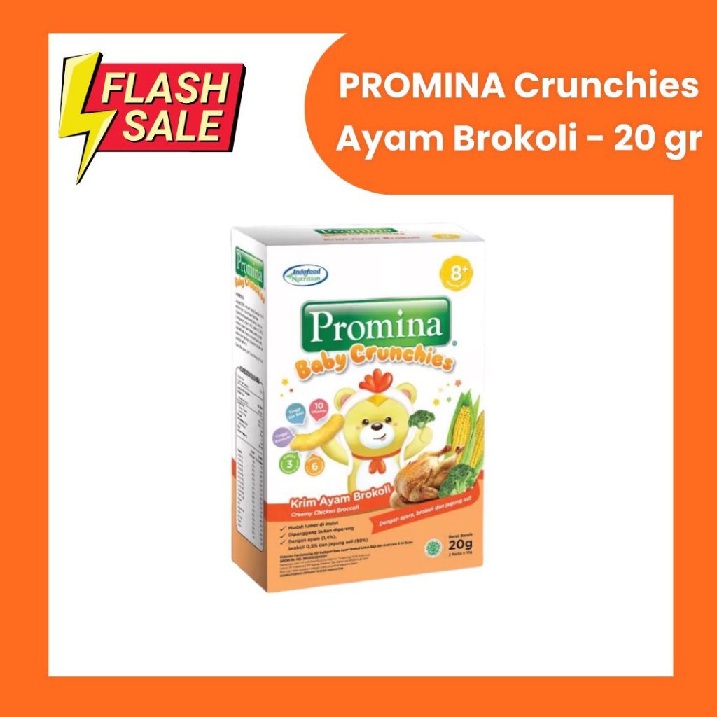 Jual TERMURAH PROMINA BABY CRUNCHIES RASA CHICKEN BROCOLI AYAM BROKOLI KEMASAN 20GR | Shopee ...