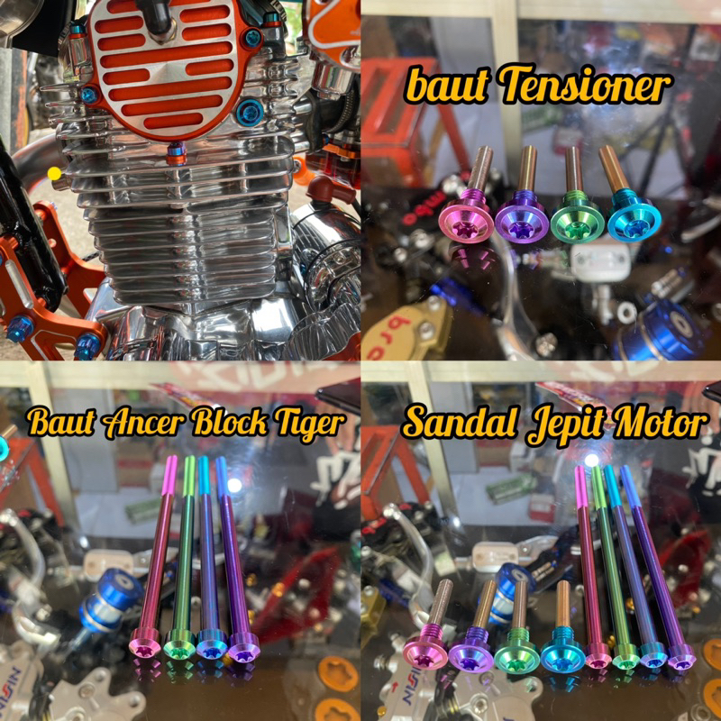 Jual BAUT TITANIUM ANCER BLOCK TIGER DAN TENSIONER BAUT TITNIUM ANCER ...