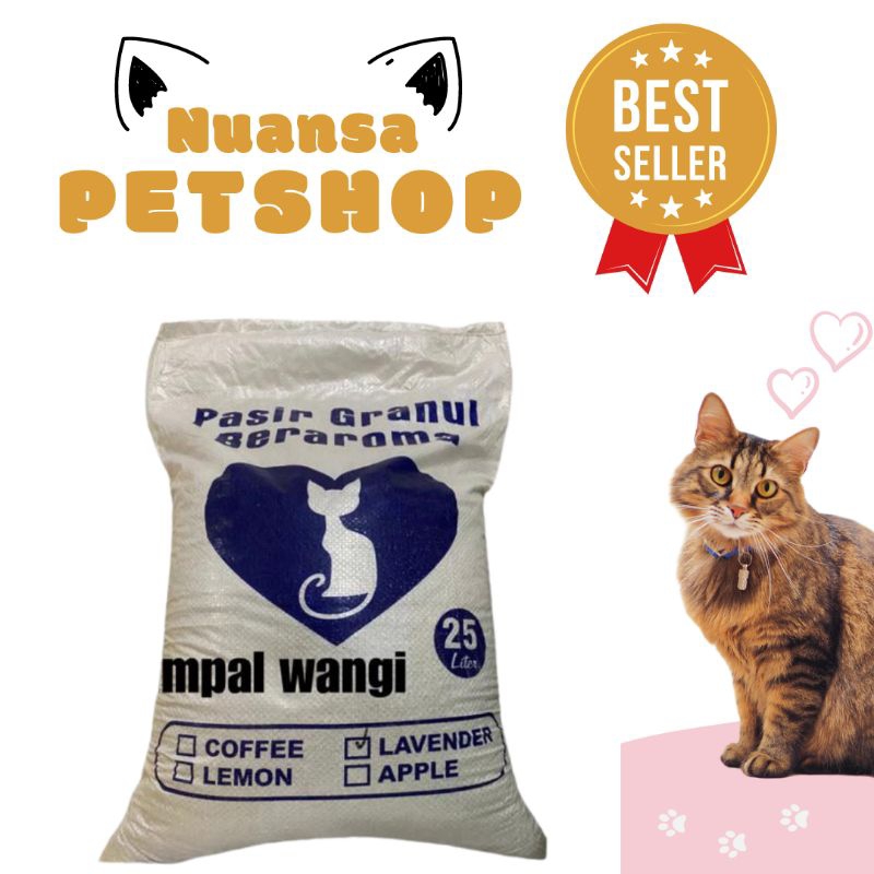 Jual Pasir Kucing Granul Beraroma 25Ltr-20kg (Gumpalan wangi) | Shopee ...
