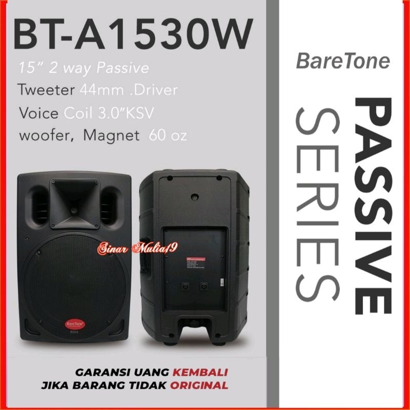 Jual Speaker Pasif BareTone 15 Inch 800 Watt BT-A1530W Original 2 Unit ...