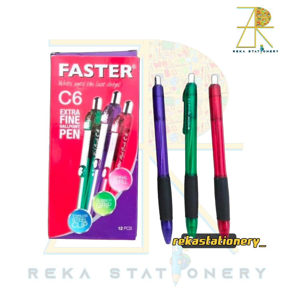 Jual Pulpen Faster C6 & C600 - Pulpen Tinta Halus, Nyaman Digunakan ...