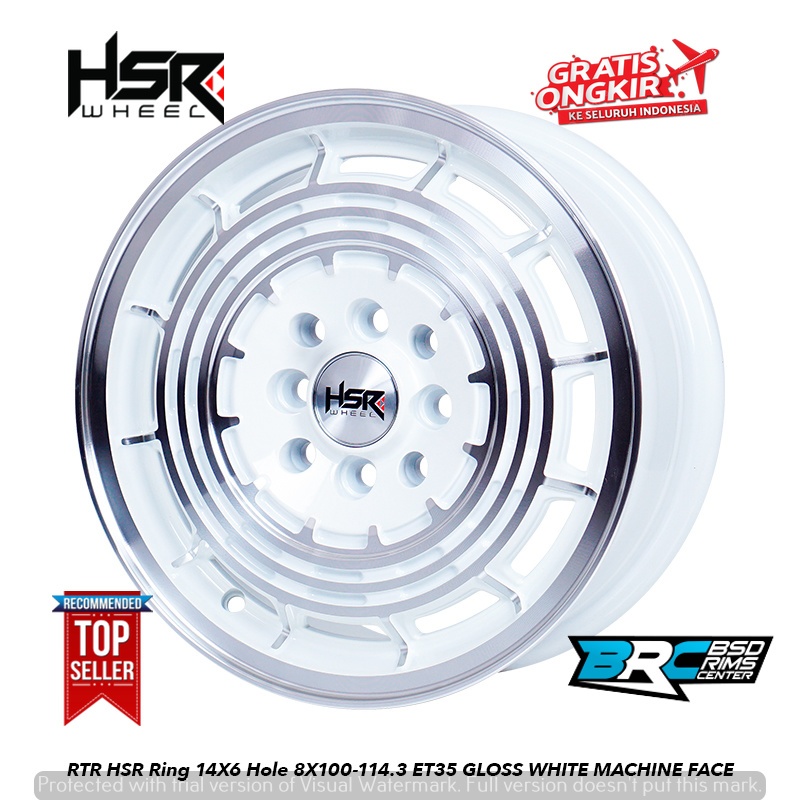 Jual VELG BUAT WULING AIR EV HSR RTR R14 PUTIH LEBAR 6 | Shopee Indonesia