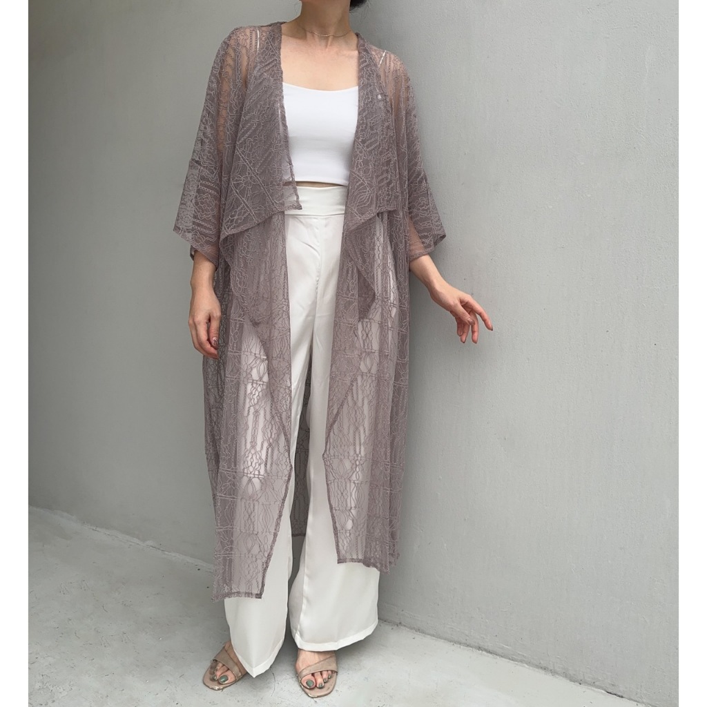 Jual Zalima LUNA Lace Long Outer / Baju Pesta / Baju Formal / Baju ...