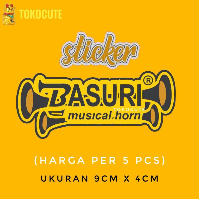 Jual [5 PCS] Stiker Basuri Musical Horn, Stiker Telolet Basuri, Stiker ...