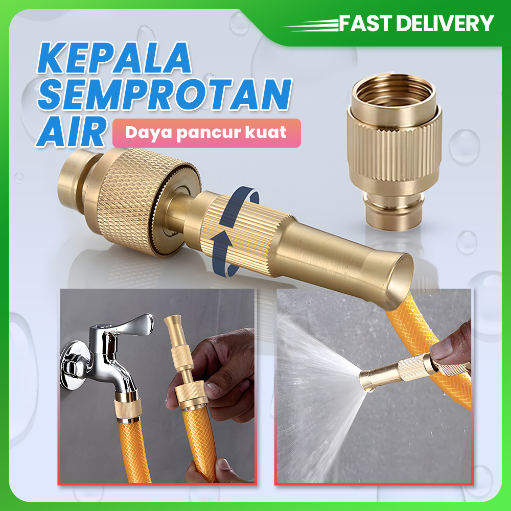 Jual Kepala Kran Slang Air Deras Sambungan Saluran Selang Semprotan ...
