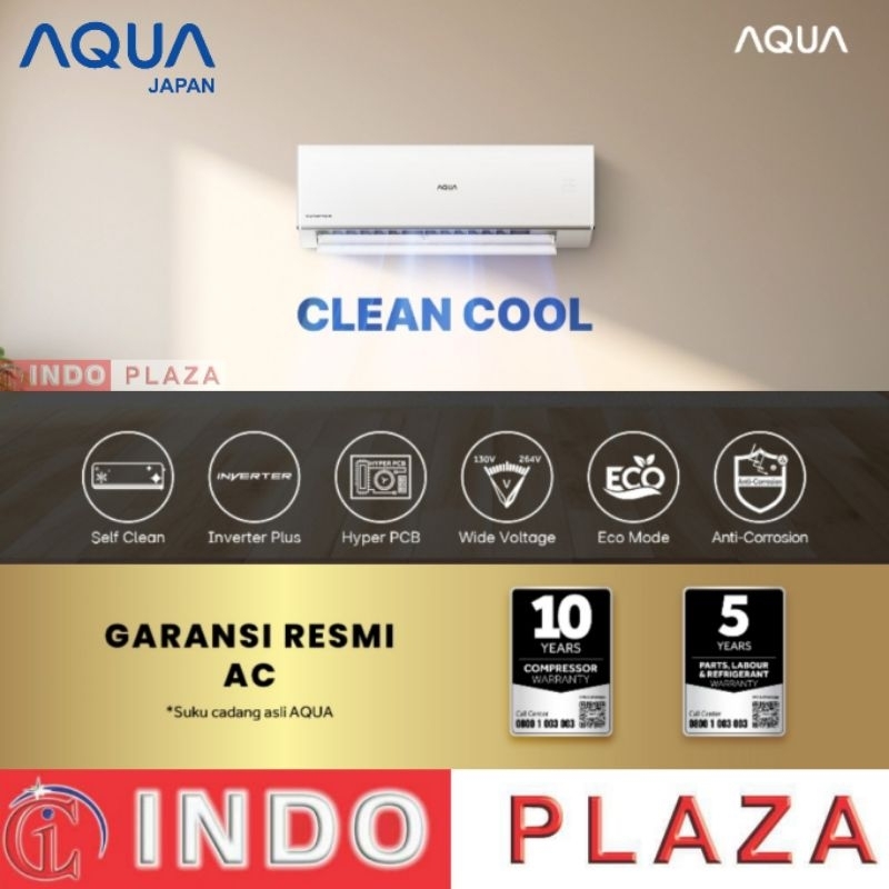 Jual AC AQUA INVERTER 1/2 PK AQA-KR/CR-5VQCL SELF CLEAN + ANTI KARAT ...