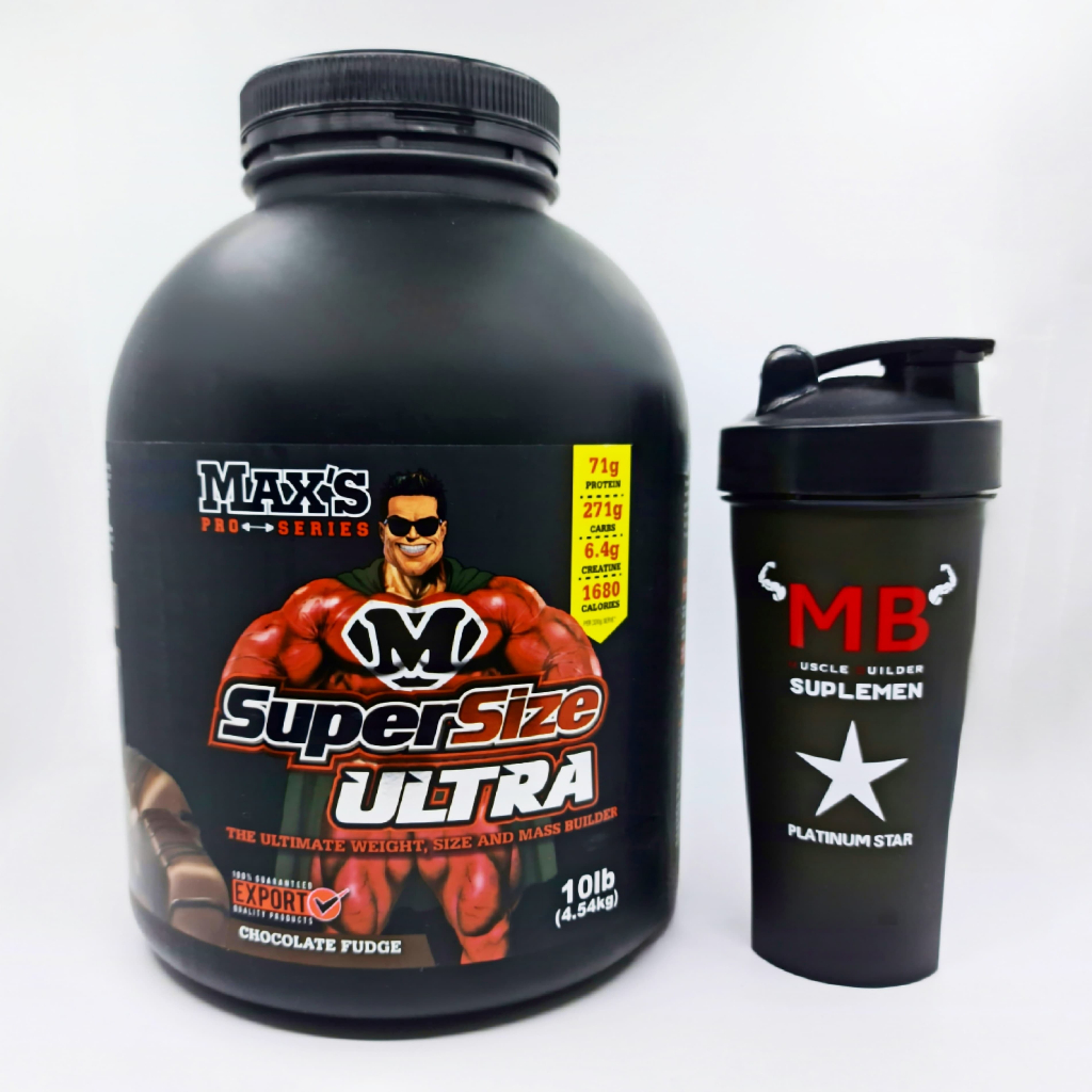 Jual Max's Super Size Ultra 10 lbs SuperSize Mass Gainer Protein Maxs ...