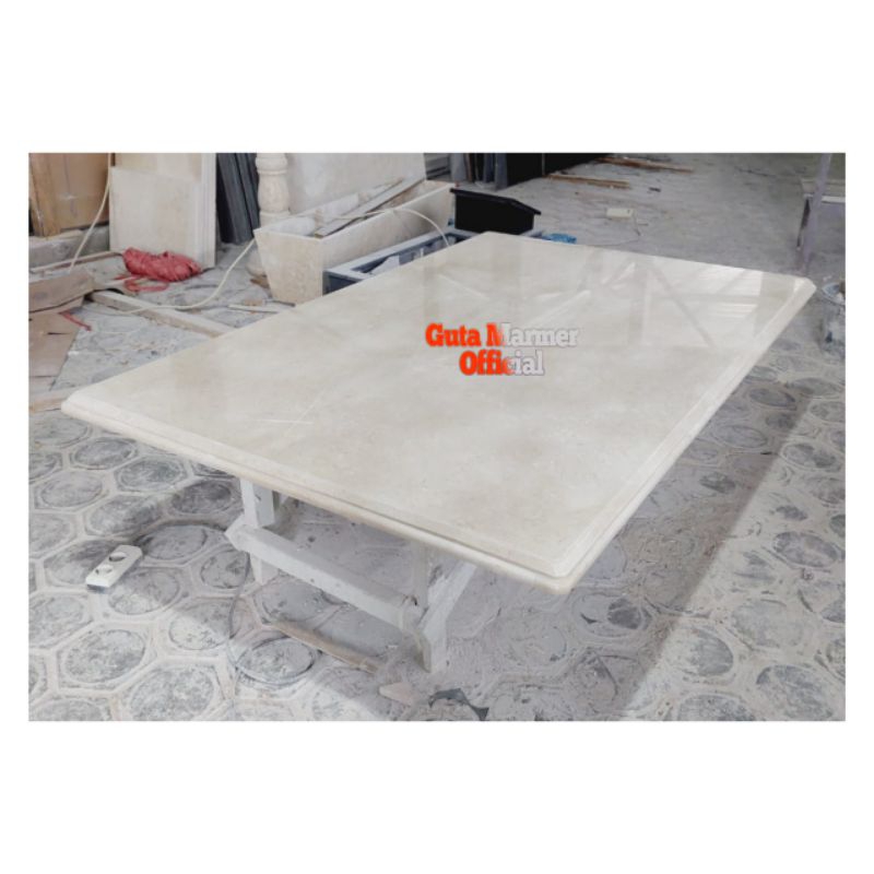 Jual Top Table || Daun Meja Batu Marmer Putih Glosy Mengkilat Ukuran ...