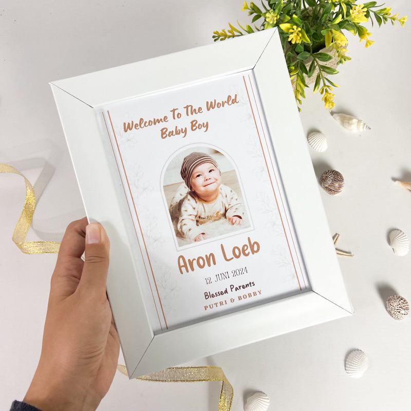 Jual Frame 2D Custom Desain Hadiah Wedding Graduation Birthday Baby ...