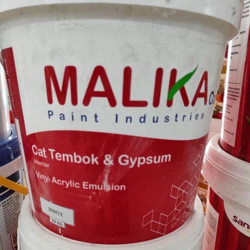 Jual Cat Plafon / Tembok / Gypsum Warna PUTIH MALIKA PAIL 20 KG ...