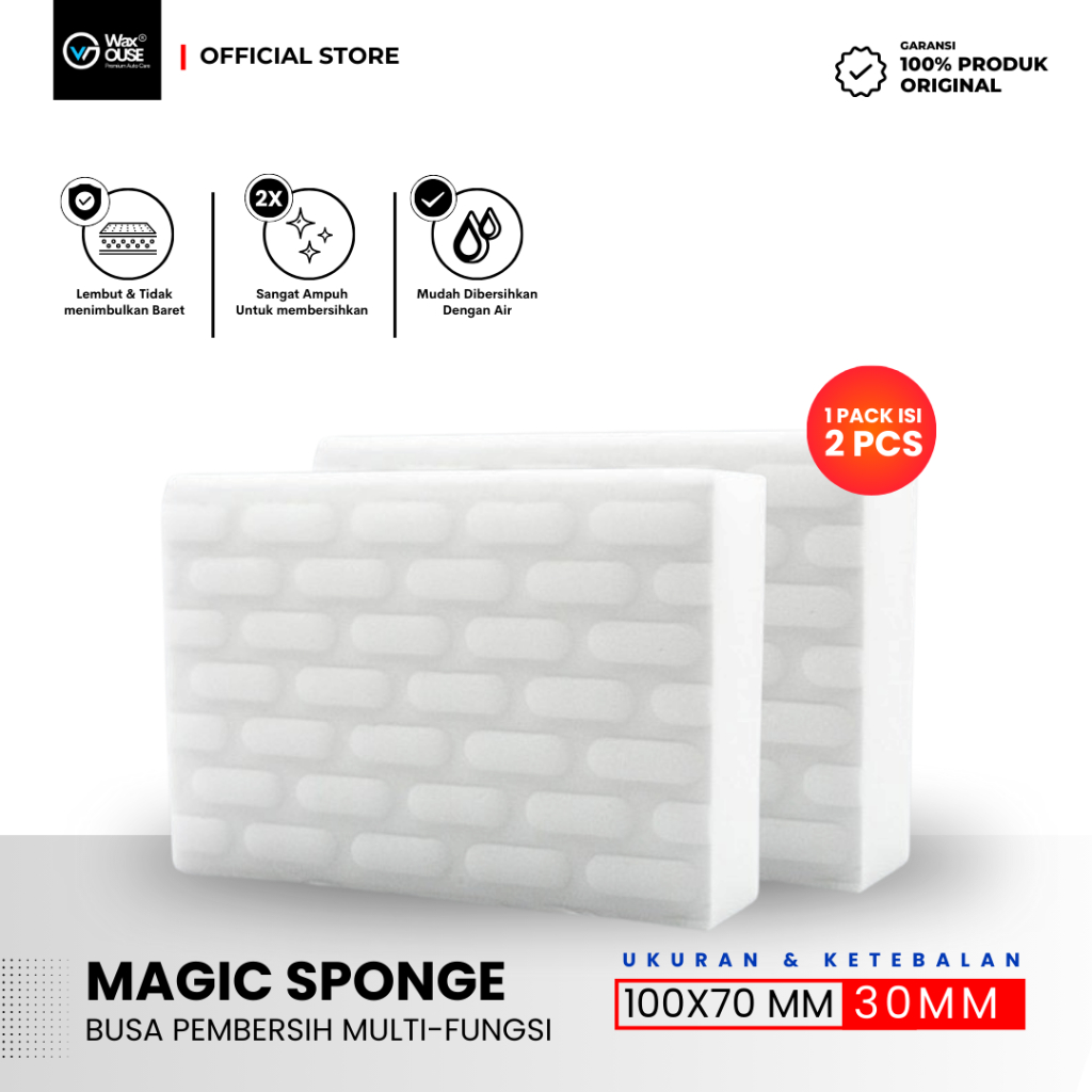Jual Waxouse Multi-Purpose Magic Sponge, Spons Ajaib Busa Pembersih ...