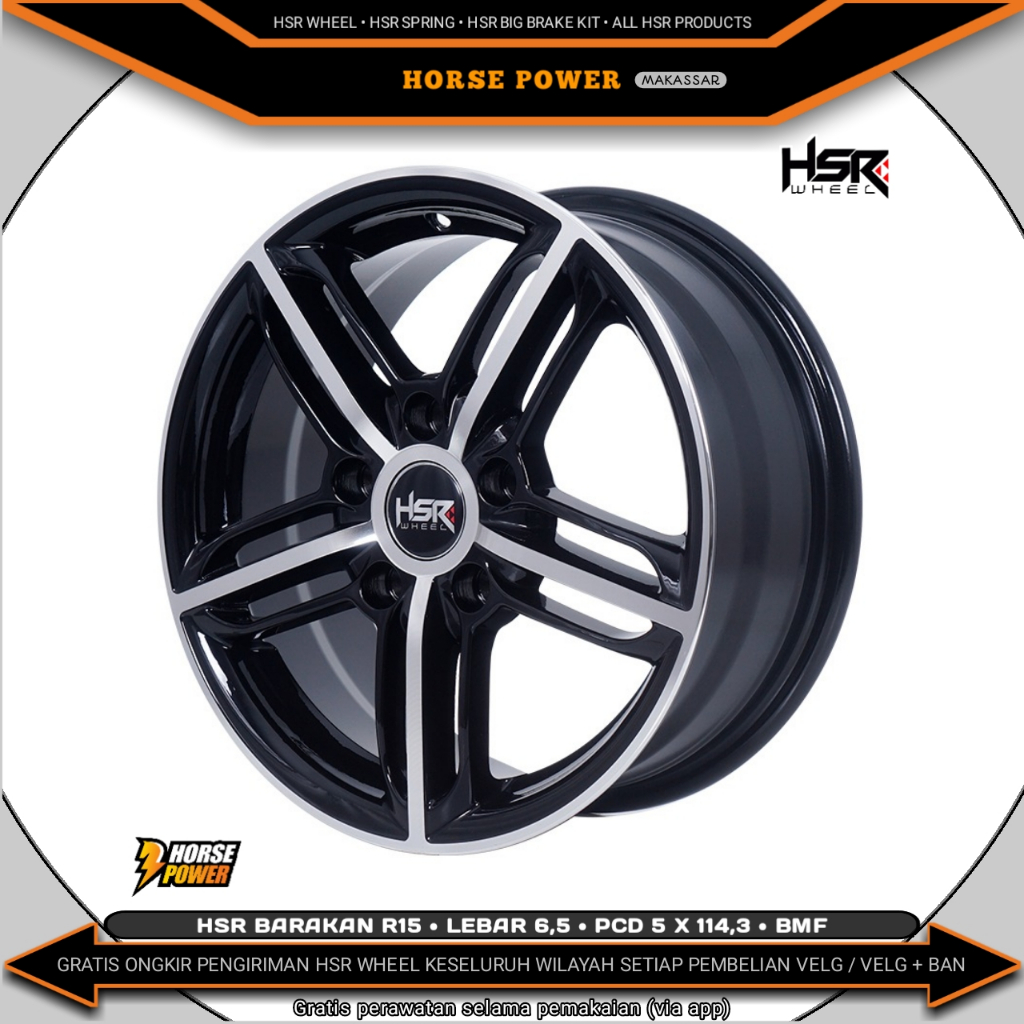 Jual Velg R15 • Mobil 5 Baut Roda • Single Pcd 5 x 114,3 • Hsr Barakan ...