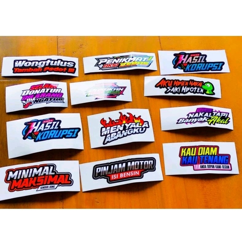 Jual ( PROMO KHUSUS BULAN INI ) Stiker kata kata / stiker viral ...
