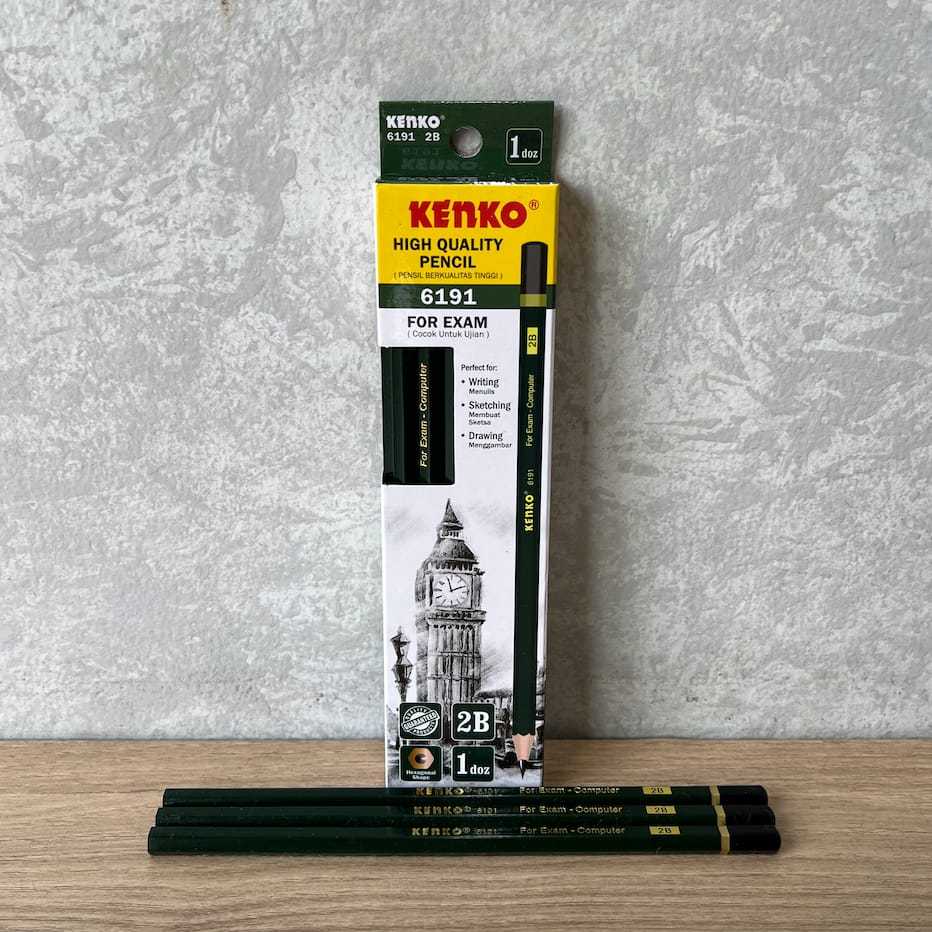 Jual GG Pensil Biasa KENKO 6181/6191 2B (12 pcs) / Pencil/Potlot ...