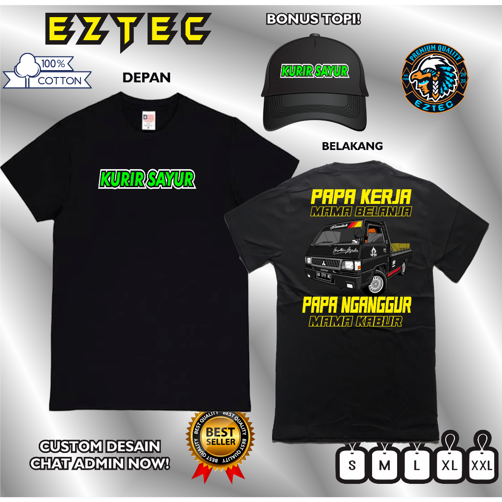 Jual KAOS KATA KATA KURIR SAYUR PAPA KERJA MAMA BELANJA PAPA NGANGGUR ...