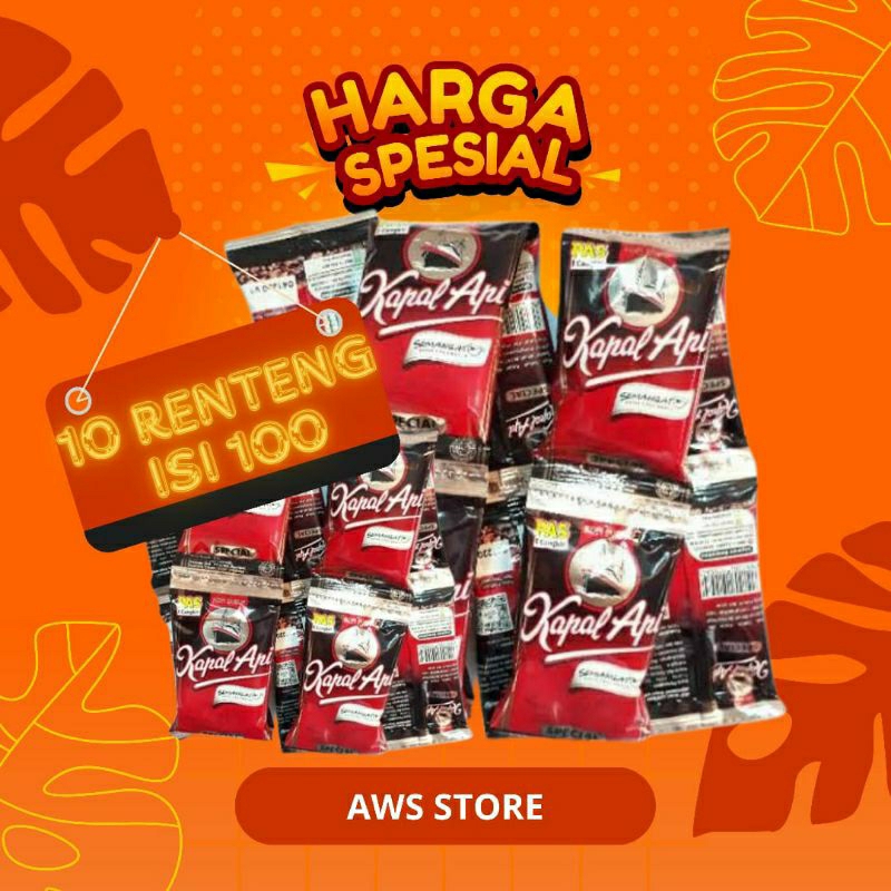 Jual 10 Renceng Kopi kapal Api Mini kemasan bubuk isi 100pcs | Shopee ...