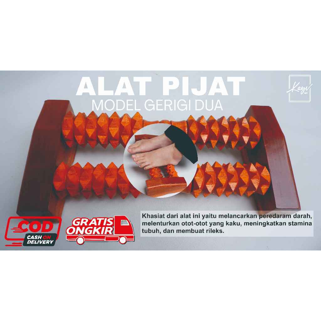 Jual Alat Refleksi Tradisional Kayu Model Gerigi Dua | Shopee Indonesia