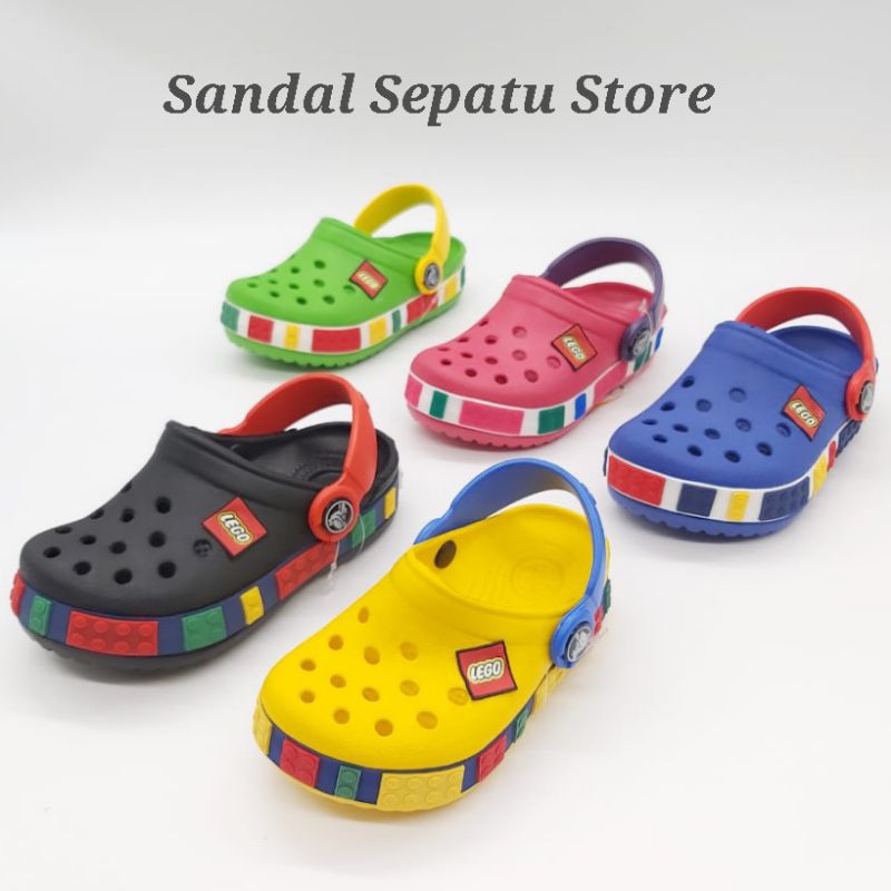 Jual CROCS LEGO CLASSIC CLOG KIDS AND JUNIOR / SANDAL CROCS ANAK ...